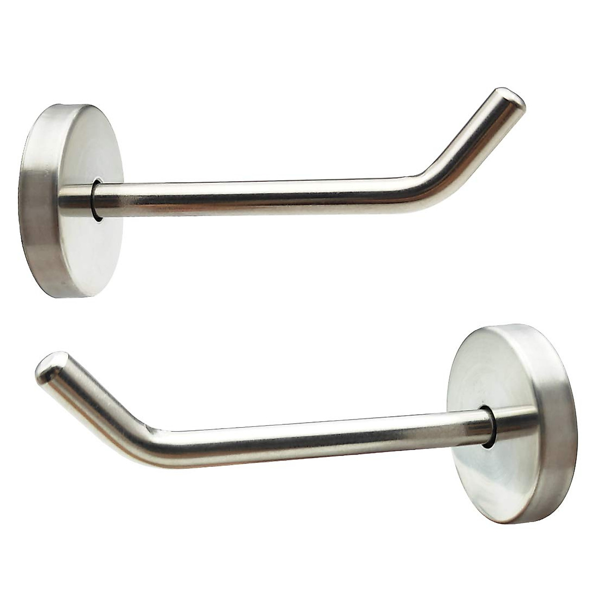 Sipery 4Pcs Stainless Steel Wall-Mount Robe Hooks Heavy Duty Elephant Nose Closet Robe Hooks, Coat Towel Robe Hooks for Kitchen,Bedroom, Bathroom,Closets Hooks 3.58inch