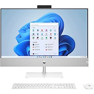HP Pavilion 27 Touch Desktop 4TB SSD 64GB RAM Extreme (Intel Core i7-11700 Processor Turbo Boost to 4.50GHz, 64 GB RAM, 4 TB SSD, 27-inch FullHD Touchscreen, Win 11) PC Computer All-in-One