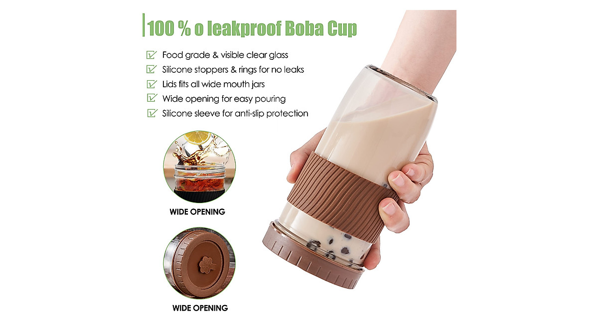 Buy HEFBCOMK 24Oz Boba Cup Set - Eco-Friendly & Portable