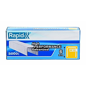 Rapid 23391100 1/4-Inch 19 Series Fine Wire Staples with R19E and R23, 5000 Per Box , Gray