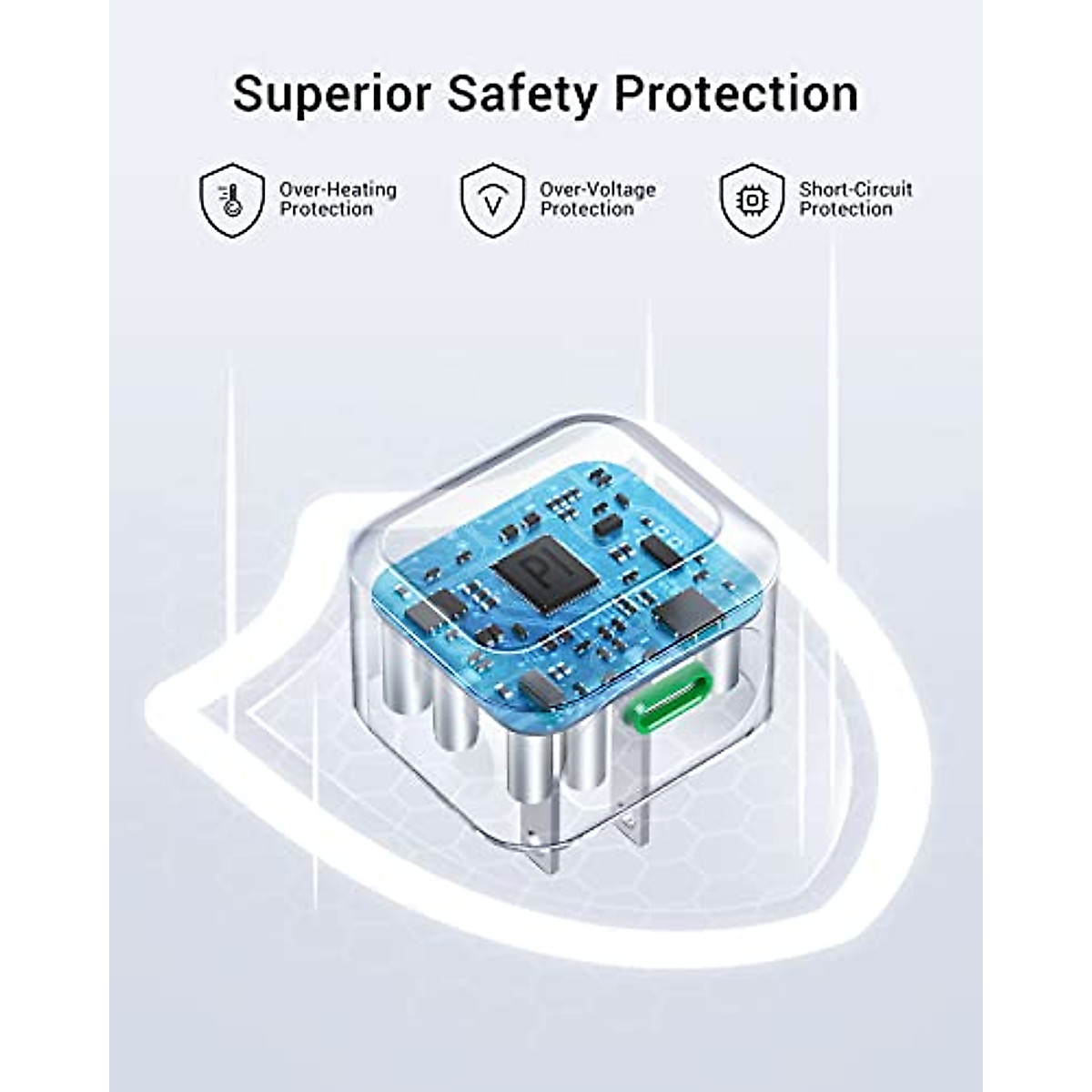 USB C Wall Charger, MOKiN 20W Fast Charger Block, Type C PD Power Delivery Charging Block with Foldable Plug for iPhone 13/13 Mini/13 Pro/13 Pro Max/12, Galaxy, Pixel 4/3, iPad/iPad Mini, and More