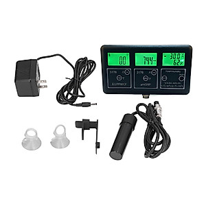 EVGATSAUTO Water Test Meter, Display 3 Results PH ORP EC TDS CF 7 in 1 Test Water Quality Monitor for Mining Agriculture Glassfish Pond (US Plug 110V)