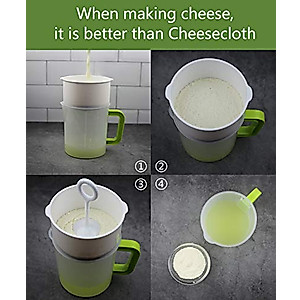 Multiple Usage Food Strainer , Nut Milk Bag Replacement, Yogurt Strainer, Food Grade Polycarbonate And Stainless Steel Mesh BPA-Free, Nut Milk/Soy Milk/Juice/Tea Filter