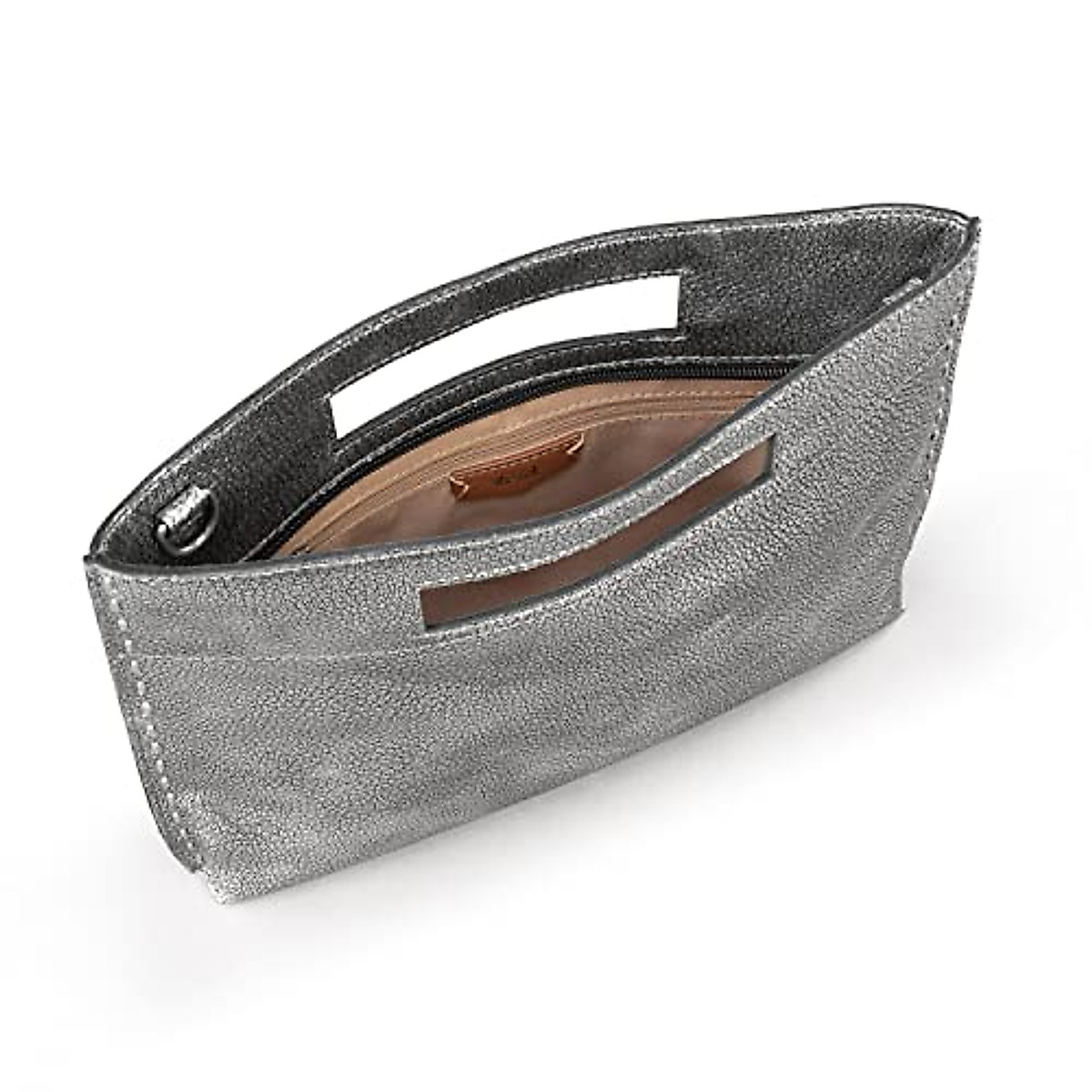 The Sak Linden 3-in-1 Convertible Crossbody Bag in Crochet, Adjustable Multi Use Strap, Dark Silver