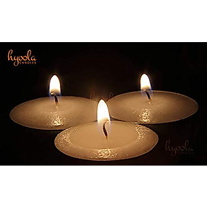 HYOOLA White Beeswax Tealight Candles in Aluminum Cup - 24 Pack - 100% Pure Natural Beeswax Candles