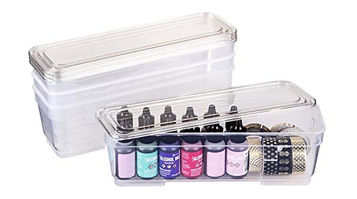ArtBin XL Storage Bins 4-Pack - Clear Craft Organizer for Art Supplies