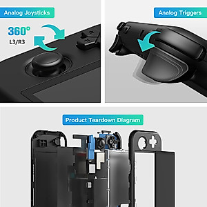 Retroid Pocket 3 Retro Game Handheld Console, Retroid Pocket 3 Android Retro Game Console Multiple Emulators Console Handheld 4.7 Inch 16:9 Display 4000mAh Battery Classic Games (Orange, 2+32GB)