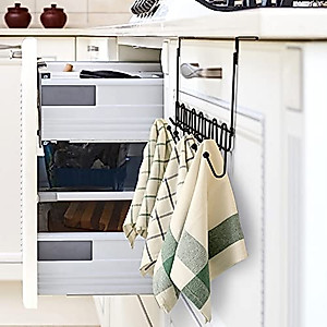 Deco Brothers Supreme Over The Door 11 Hook Organizer Rack, Black