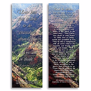eThought BB-B015-25 Ephesians 3:20, God is Able Bookmark Size Bible Verse Cards (Pack of 25)