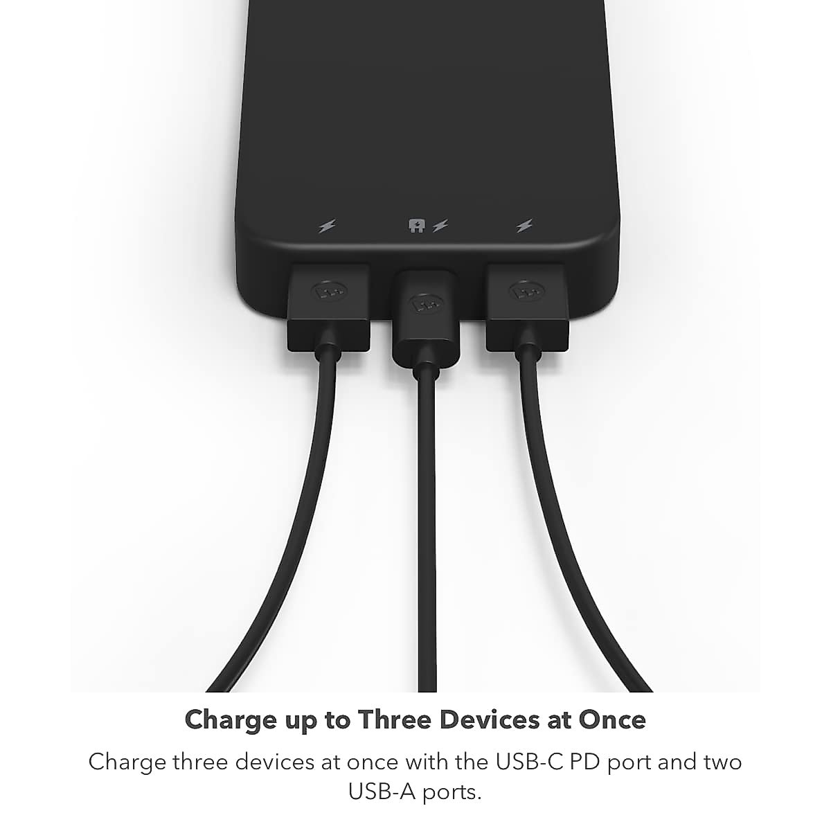 mophie Powerstation 2023 with PD Power Bank - 10,000 mAh Large Internal Battery, (2) USB-A Port and (1) 20W USB-C PD Fast Charging Input/Output Port, Travel-Friendly