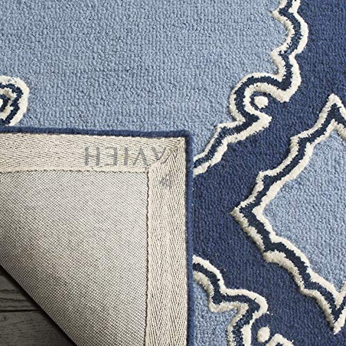 SAFAVIEH Bella Collection 8' x 10' Navy / Blue BEL139B Handmade Premium Wool Area Rug