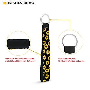 SEANATIVE Turquoise Indiana Western Southwest Aztec Car Decorative Long Keychains with Metal Ring,Ethnic Geometric Design, Auto Wristlet Keychain Lanyard