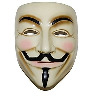 ZLLJH V For Vendetta Hacker Mask for Halloween Party Cosplay Costume