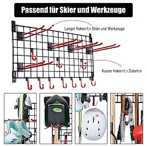 Mythinglogic Garden Tool Organizer for Garage-Yard Tool Racks with Wheels,Garage Organizers and Storage Hold Garden Tools, Shovels, Rakes, Brooms,Yard Tool Holder for Garage/Shed