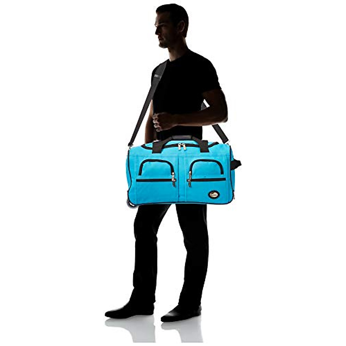 Rockland Rolling Duffel Bag, TURQUOIS, 22"