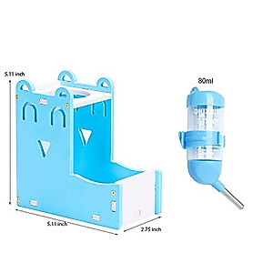 Yitokmc Hamster Water Bottle with Stand Holder Aquarium Cage Accessories Small Animal Pet Water Bottle for Hamster Hedgehog Mouse Gerbil Guinea Pig Bunny Rat Water Feeder Automatic Drinking Bottle