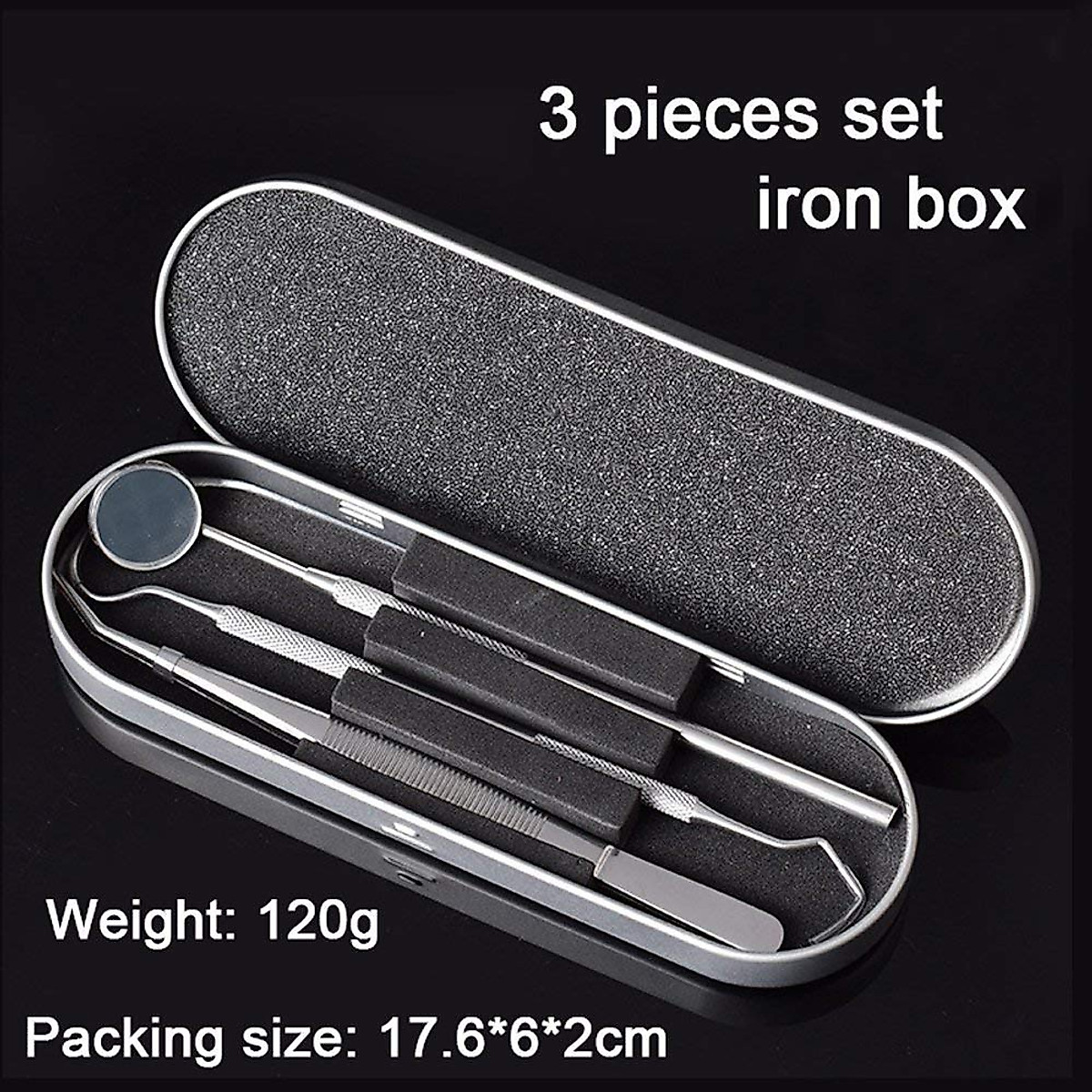 Dental Tools Kit, GDGY Stainless Steel Dental Scaler, Mouth Mirror, Tarter Scraper, Tooth Pick, Tweezers, Plaque And Calculus Remover Dentist Hygiene Instruments Set For Home & Pet Oral Use