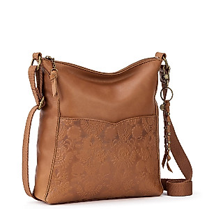 The Sak Lucia Crossbody Tobacco Floral Embossed One Size