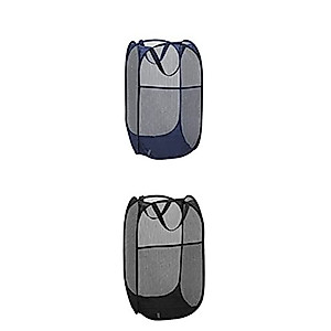 Laundry Pop-up Hamper Dirty Clothes Basket With Carry Handles Durable Fabric Collapsible Design for Clothes 2 Pack