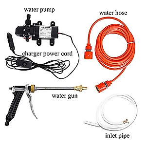 Portable Intelligent Electric Pressure Washer12V High Pressure Powerful Washing Kit for Home,Car,Garden,Projects,