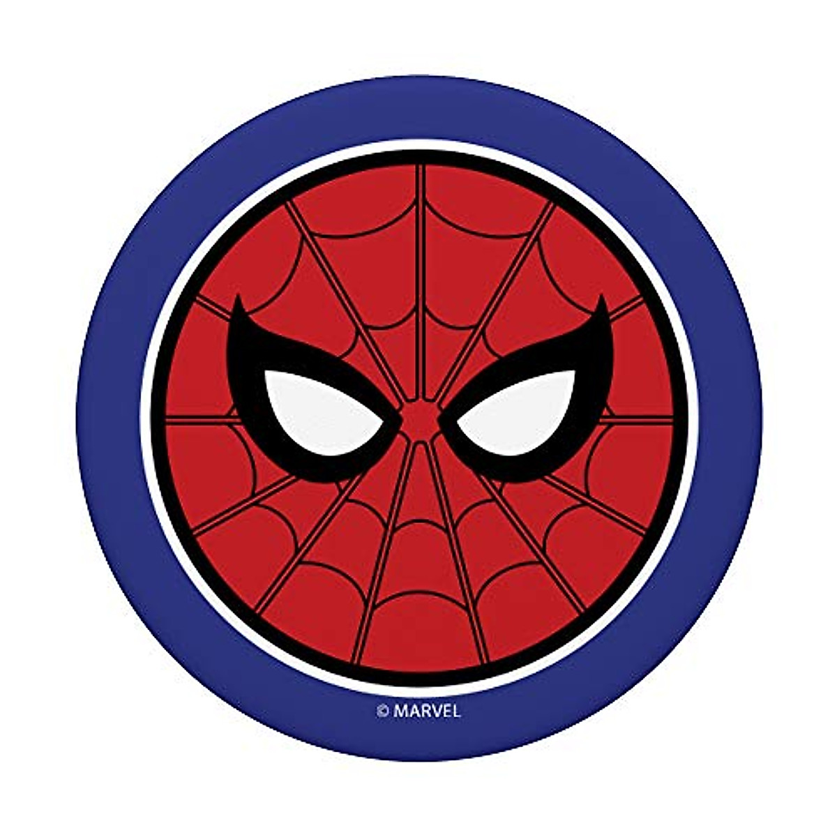 Marvel Spider-Man Web Face Blue Circle Logo PopSockets PopGrip: Swappable Grip for Phones & Tablets