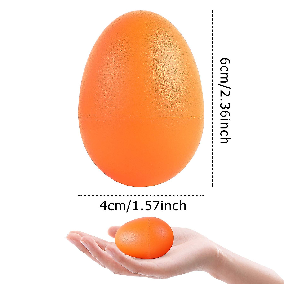 Augshy 14 PCS Plastic Egg Shakers Percussion Musical Egg Maracas Easter Egg Kids Toys (7 Colors)