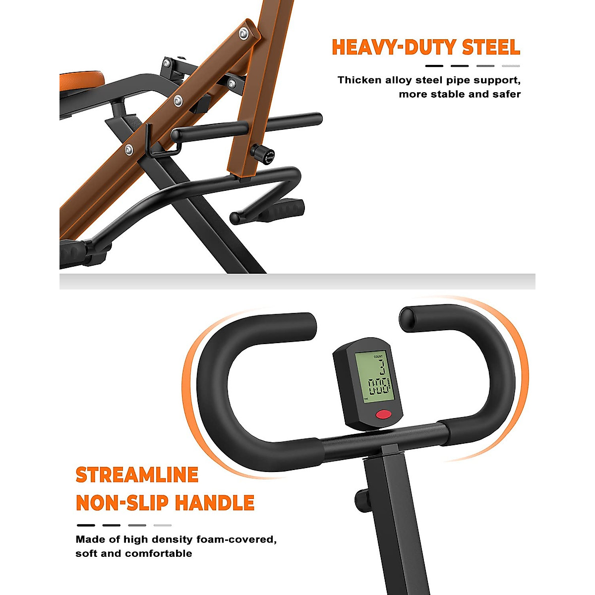 Dskeuzeew Squat Machine for Home with LCD Monitor Squat Exercise Equipment for Home Gym Fitness