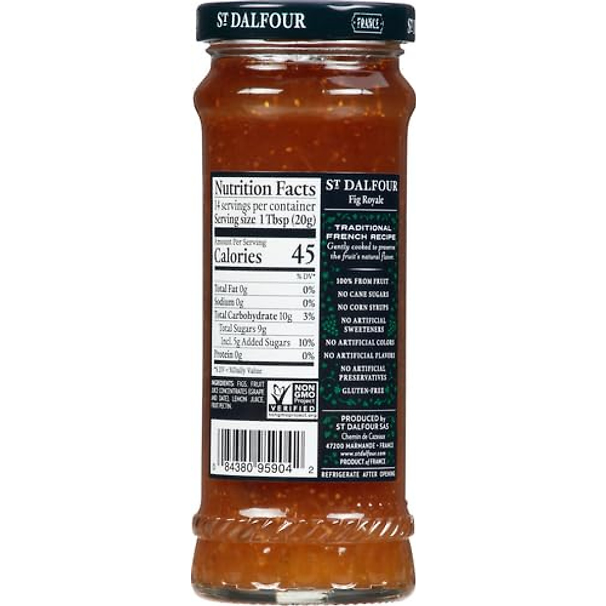 St. Dalfour Royal Fig Fruit Spread, 10 Ounce