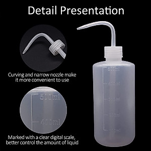 Sotica 2PCS Tattoo Bottles - 500ml Tattoo Wash Bottle Tattoo Spray Bottles Squirt Bottle Tattoo Squeeze Bottles For Tattooing with Measure(16oz) for Medical Lab Succulent Watering