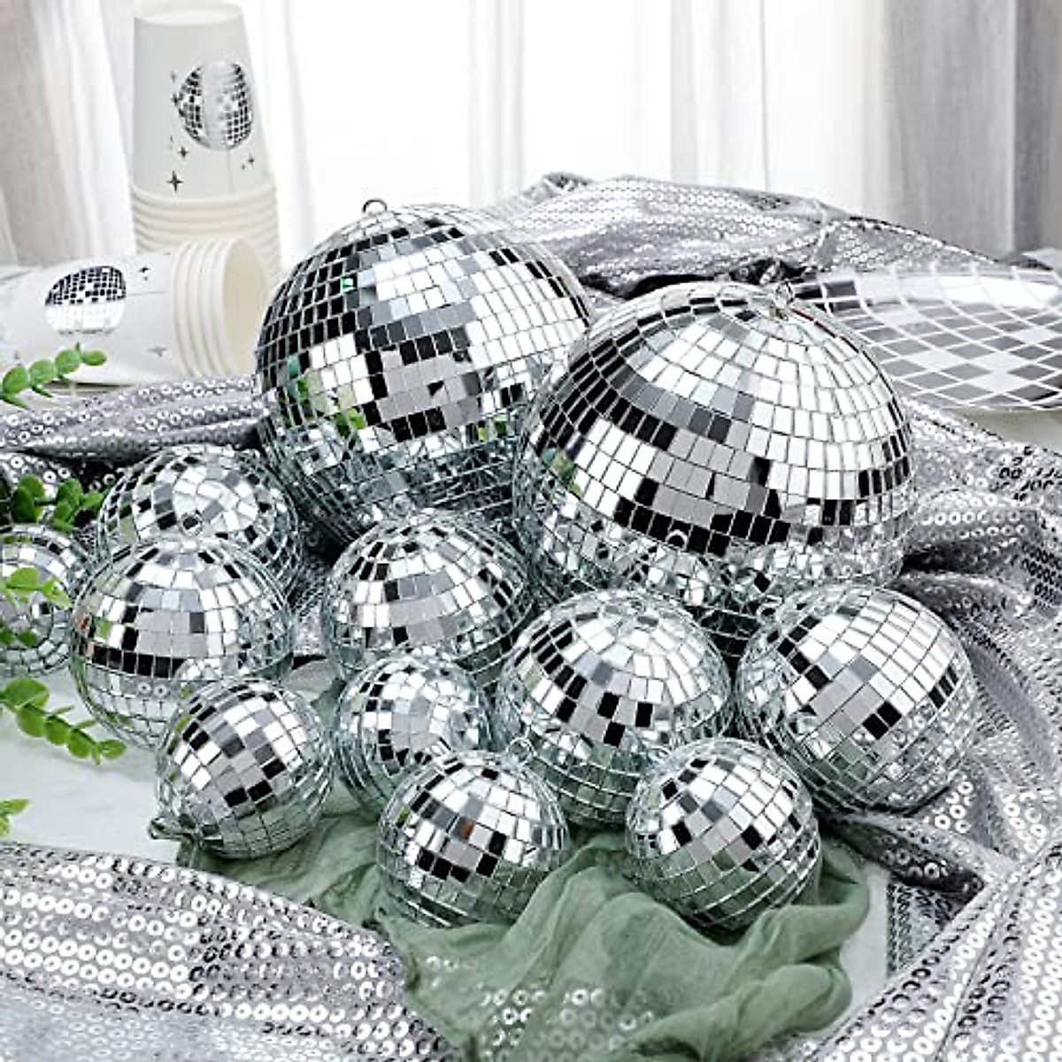 17 Pack Large Disco Balls for Parties & Events