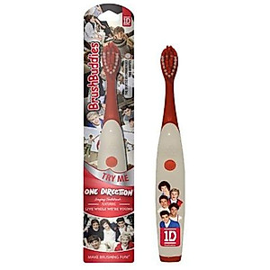 BB One Direction Singing Toothbrush (Live While We're Young) - Red, Soft, Manual, Musical, 1 Count