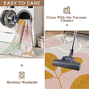 2x7 Hallway Runner Rug - Pink Kitchen Runner Rug Washable Non Slip Runners, Modern Non Skid Throw Long Hallways Runner Rugs with Rubber Backing Carpet for Living Room Bedroom