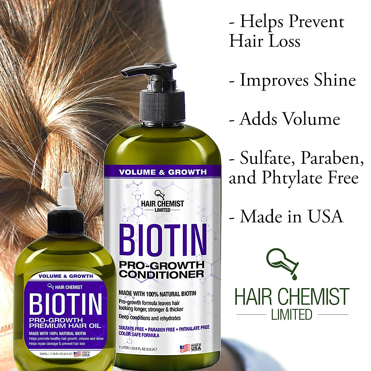 Hair Chemist Biotin Pro-Growth Premium Hair Oil 7.1 oz.