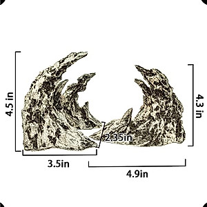 Novelsite Fish Tank Decor- Jagged Canyon Rock Formation ，Made of Solid Sandstone，Suitable for a Variety of Fish Tank Scenes, DIY Planting Moss, Safe and Non-Toxic