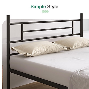 Novilla Queen Bed Frame with Headboard and Footboard, 14 Inch Metal Platform Bed Frame Queen Size, Large Storage Space, Heavy Duty Slats Support, Mattress Foundation No Box Spring Needed