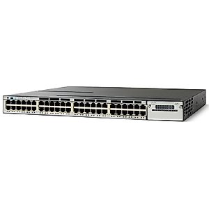 Cisco Catalyst 3750X 48P 1GbE 800W PoE+ IP Base Switch WS-C3750X-48PF-S (Renewed)