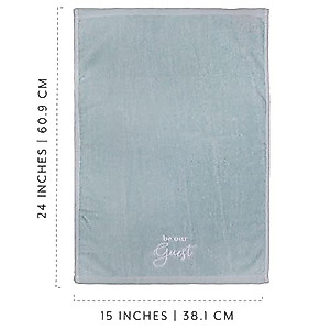 AuldHome Guest Towels (Set of 2, Green); Be Our Guest Monogrammed Hand Towels