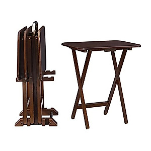 Powell Furniture Burke Tray Tables, Cherry, 15.72 x 26.38 x 23.58