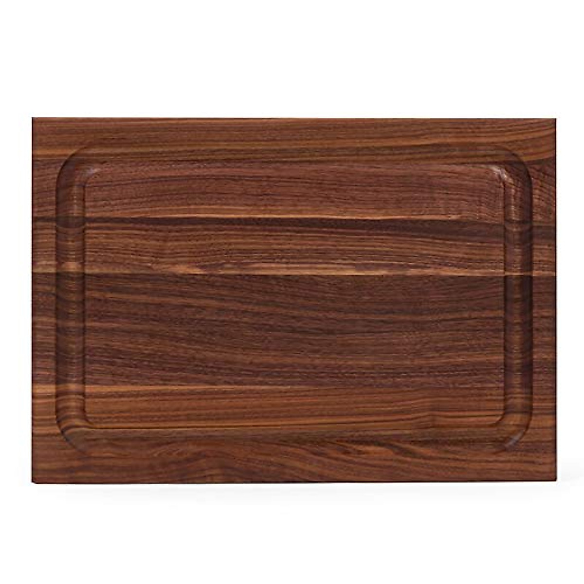 John Boos Reversible 18 Inch Wide 1.5 Inch Thick BBQ Barbecue Carving Cutting Board with Deep Juice Groove, 12 x 18 x 1.5 Inches, Walnut