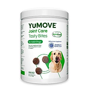 YuMOVE Dog Joint Supplement, Hip and Joint Supplement for Dogs with Glucosamine, Hyaluronic Acid, and Green Lipped Mussel and Omegas, Relief for Dog Hip and Joint Aches and Stiffness - 300 Bites