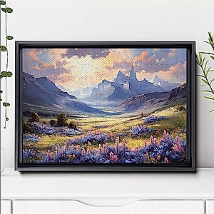 Enchanting Texas, Native Texas Hill Country Bluebonnet Landscape - Fine Art Print Mounted in a White Mat Board