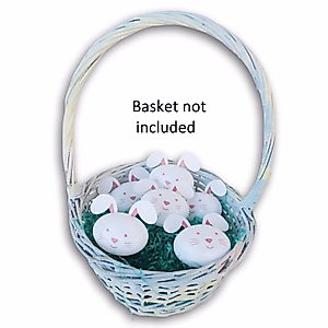 Easter Bunny Eggs - Snap Close Reusable Party Easter Treat Containers - 6 Count