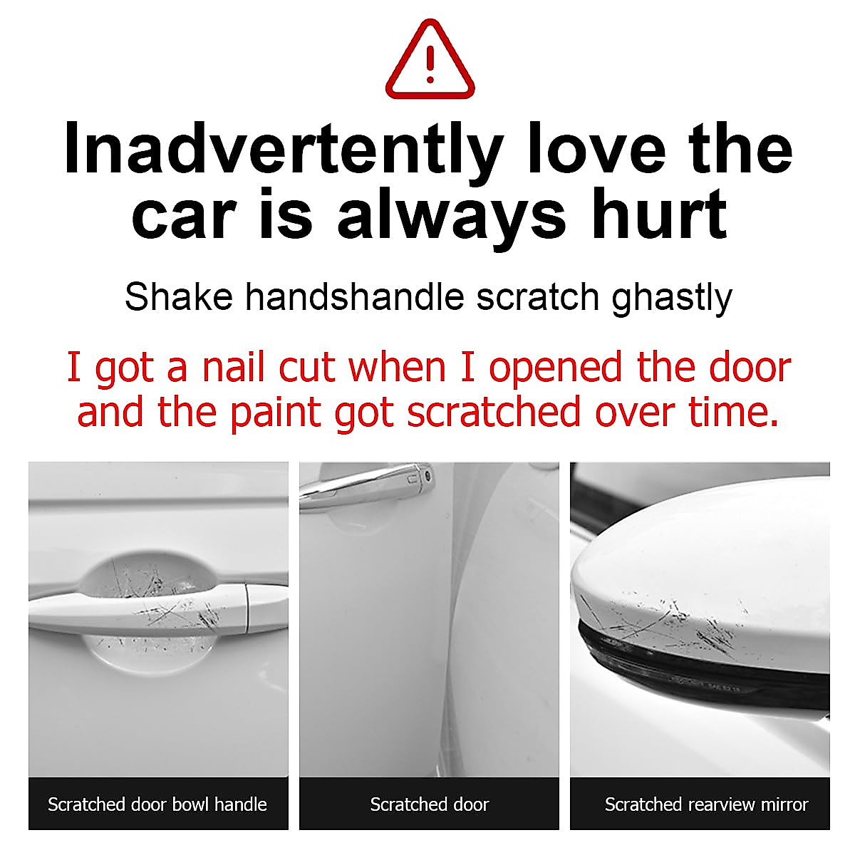 Car Door Handle Bowl Sticker, 8 Pcs Carbon Fiber Anti-Scratches Protectors, Universal Car Door Handle Cup Paint Guard Protective Films, Self-Adhesive & Non-Marking, Car Accessories