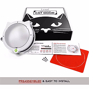 LYNX Cat Door for Pets – 4 Way Locking Cat Flap - for Interior Doors & Exterior Doors