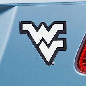 FANMATS 14944 West Virginia Mountaineers 3D Chrome Metal Auto Emblem