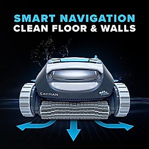 Dolphin Cayman Automatic Robotic Pool Cleaner with Single Button Operation and Large Capacity Top Load Filter Basket Ideal for In-ground Swimming Pools up to 33 Feet