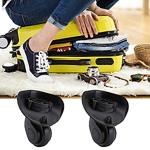 2Pcs Luggage Suitcase Wheel Left and Right Luggage Suitcase Swivel Wheels Replacement Accessory for Trolley Suitcase
