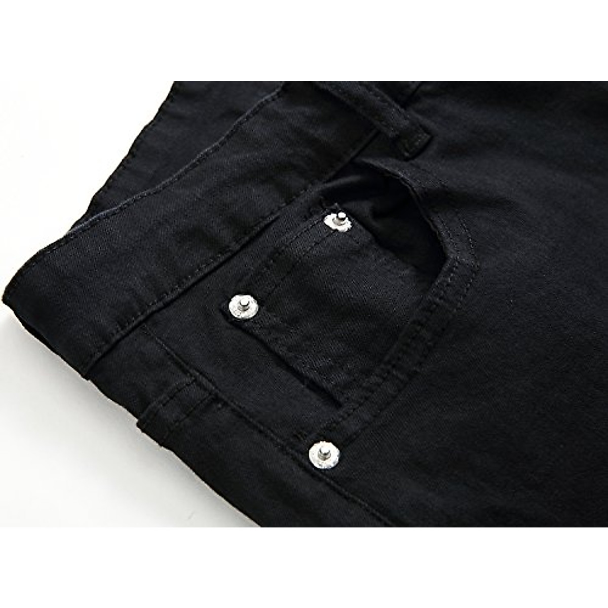 Men's Black Skinny Slim Fit Stretch Straight Leg Fashion Jeans Pants, 29W