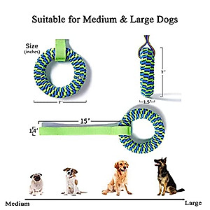 Dog Toys for Aggressive Chewers, Tug of War Dog Toy, Dog Teeth Cleaning Toy, Dog Rope Toys for Medium and Large Dogs