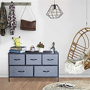 SEASD 5 Tiers Storage Drawers Living Room Furniture 5 Bin Bedroom Organizer Nightstand Closet Home Storage Drawers Clothes Storage